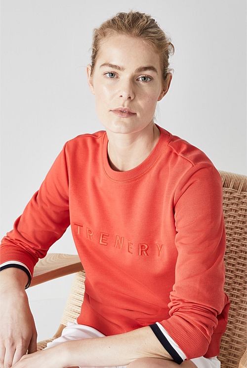 Tangelo Australian Cotton Logo Sweat - WOMEN T-Shirts & Tops | Trenery