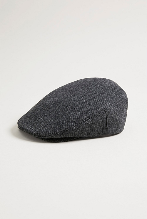 Blue Grey Clarence Flat Cap - MEN Hats & Scarves | Trenery