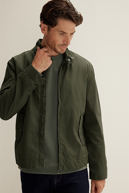 Kelp Modern Harrington Jacket - MEN Outerwear | Trenery