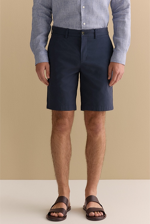 Navy Cotton Twill Chino Short Men Best Sellers Trenery