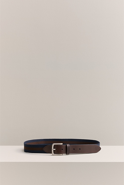 Navy Forrest Webbing Belt - MEN Belts | Trenery