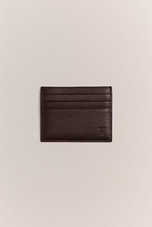 Espresso Argyle Cardholder - MEN Bags & Wallets | Trenery