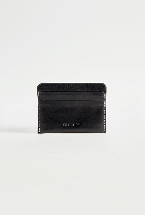 Black Contrast Stitch Credit Card Slip - MEN Bags & Wallets | Trenery
