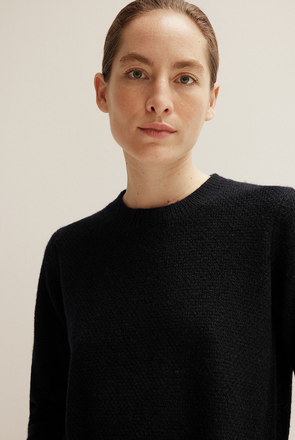 Night Sky Crew Neck Stitch Knit - WOMEN Knitwear | Trenery