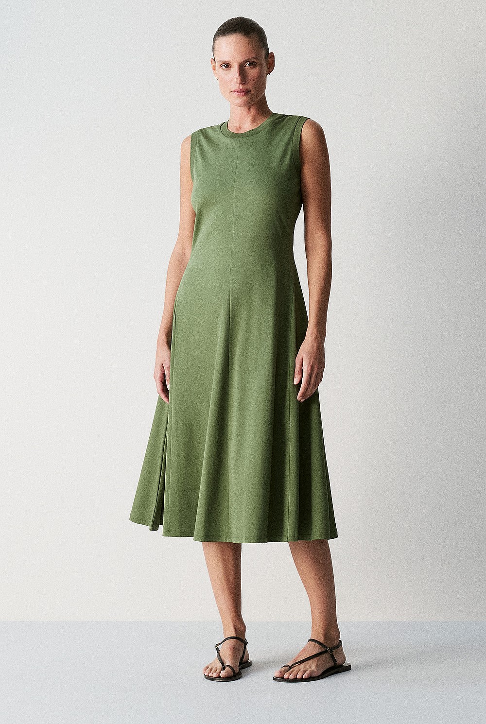 Ivy Cotton Interlock Tank Dress - WOMEN Dresses | Trenery