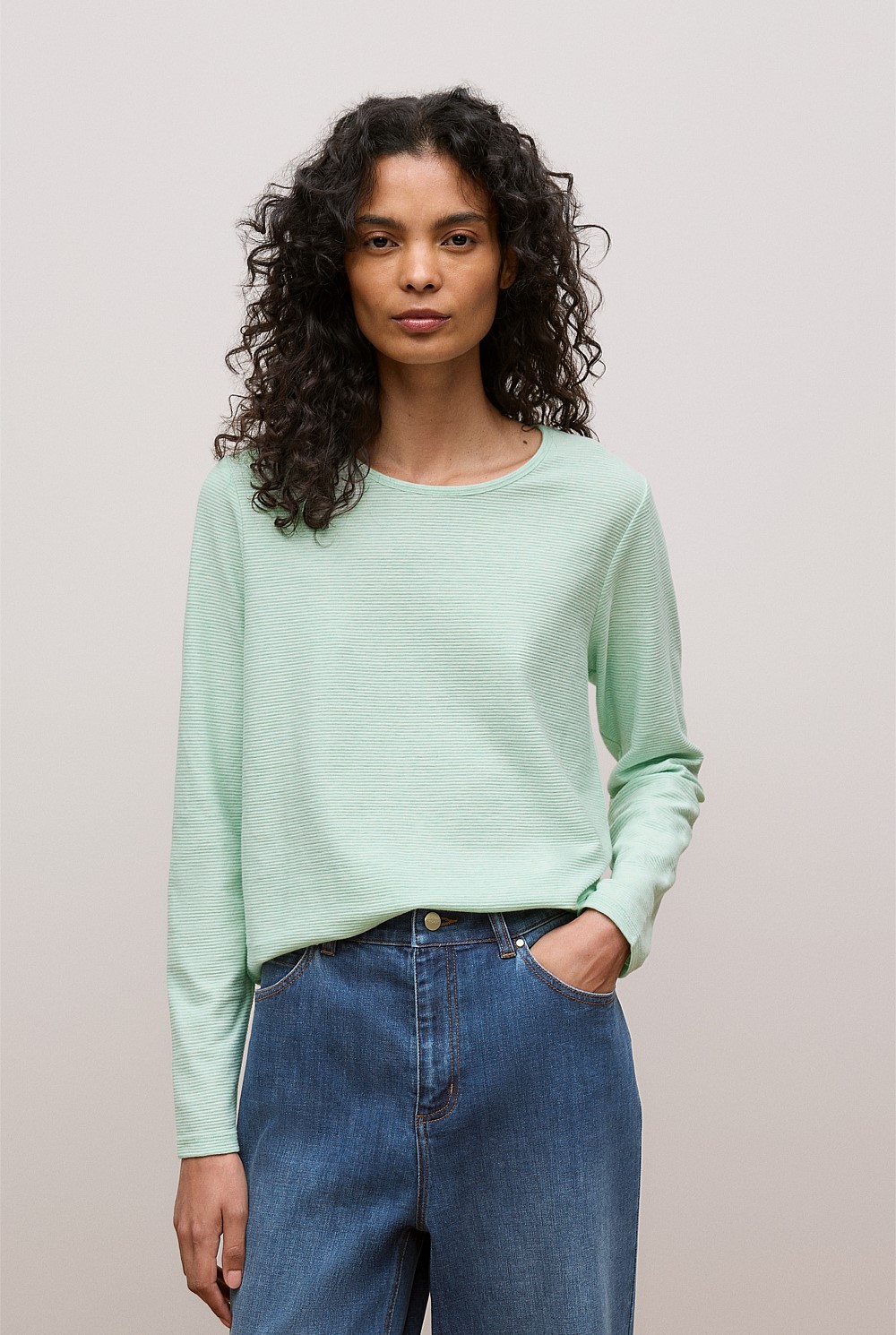 Peppermint Ottoman Marle Long Sleeve T-Shirt - WOMEN T-Shirts & Tops ...