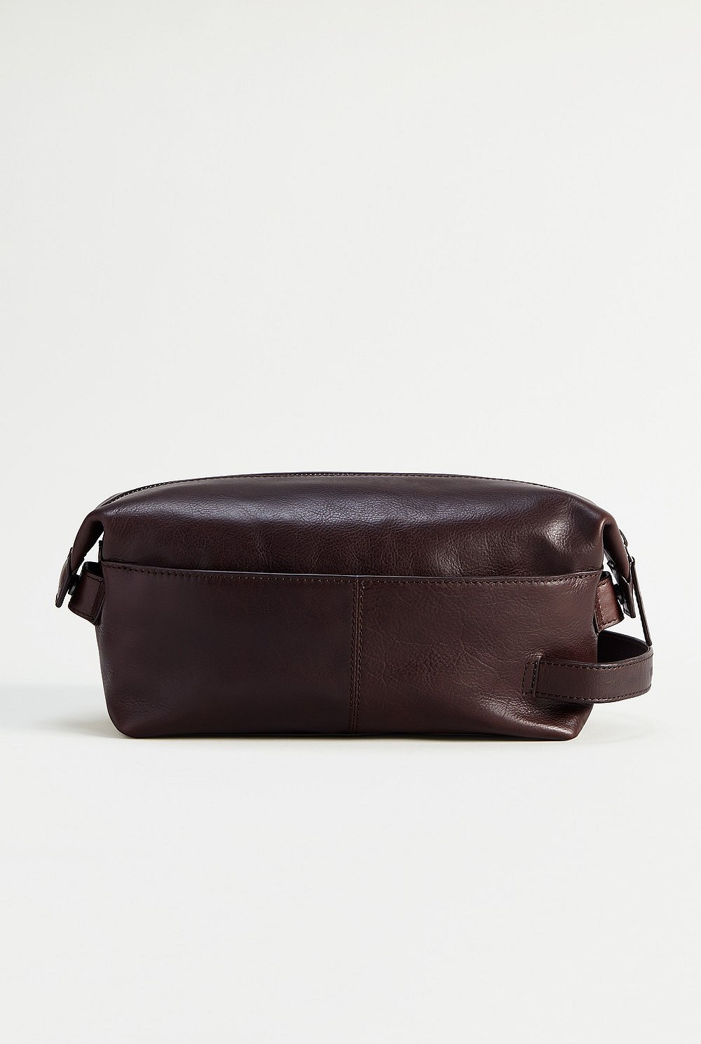Deep Brown Marc Leather Wash Bag - MEN Bags & Wallets | Trenery