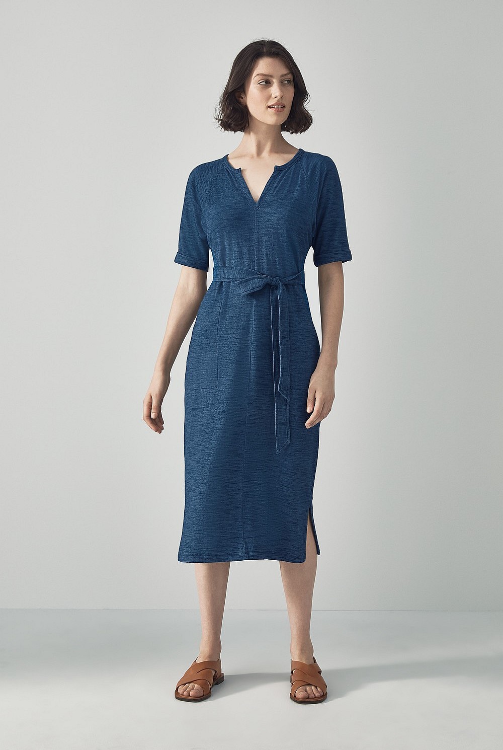 Indigo Indigo Cotton Jersey Dress - WOMEN Dresses | Trenery