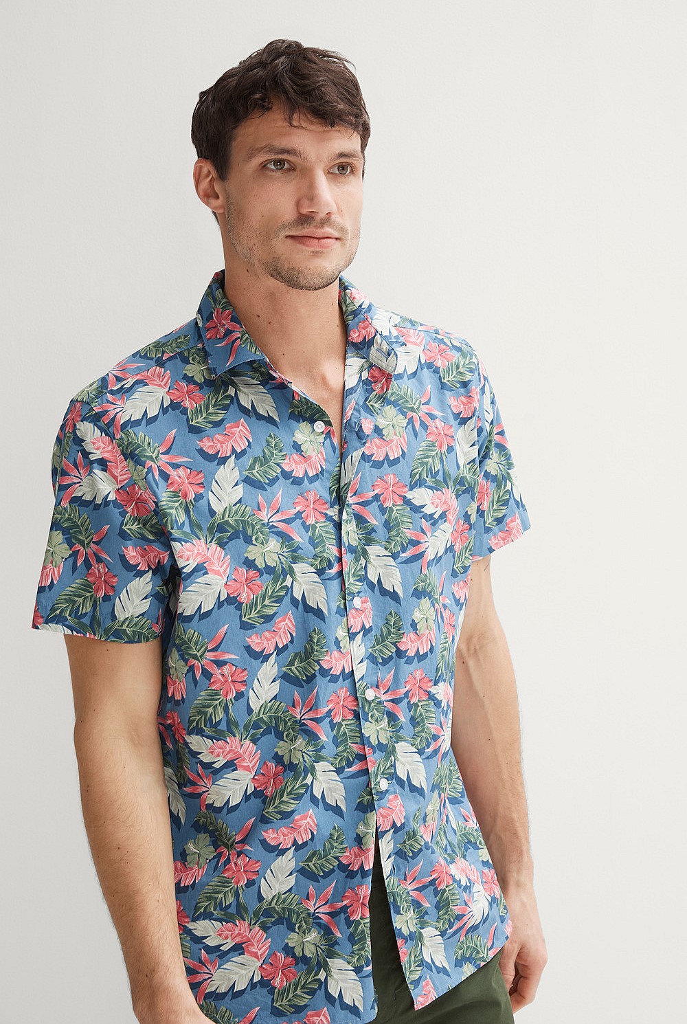 Blueprint Regular Fit Shadow Tropical Print Shirt - MEN Shirts | Trenery