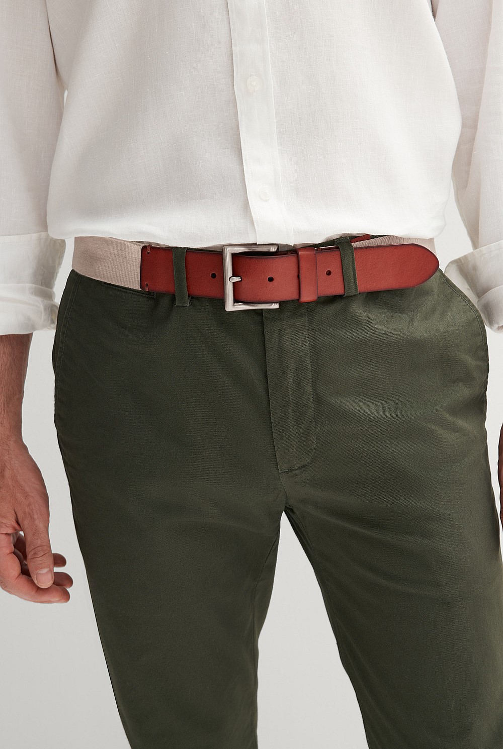 Sand Webbing Belt - MEN Belts | Trenery