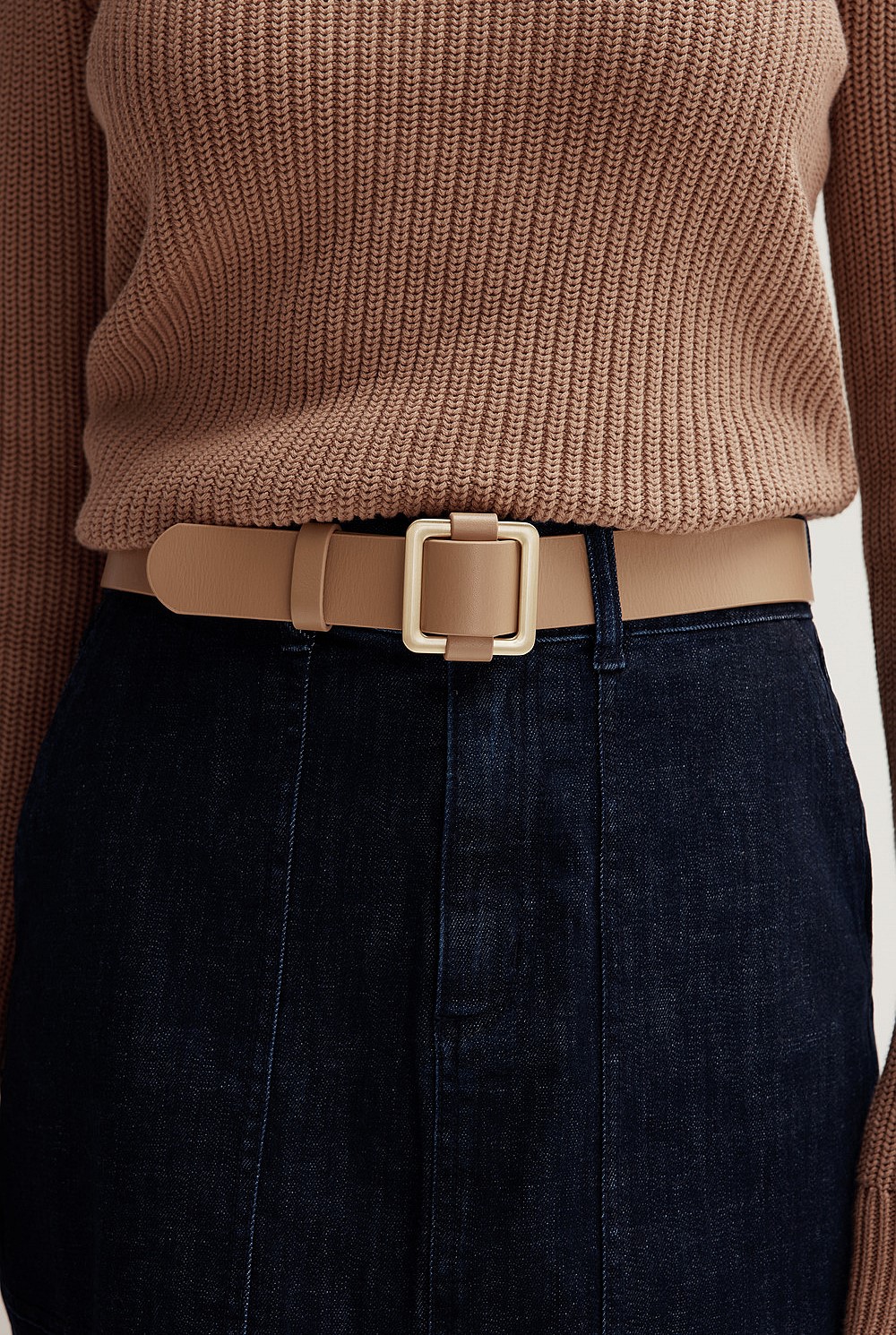 Barley Leather Clean Belt - WOMEN Belts | Trenery