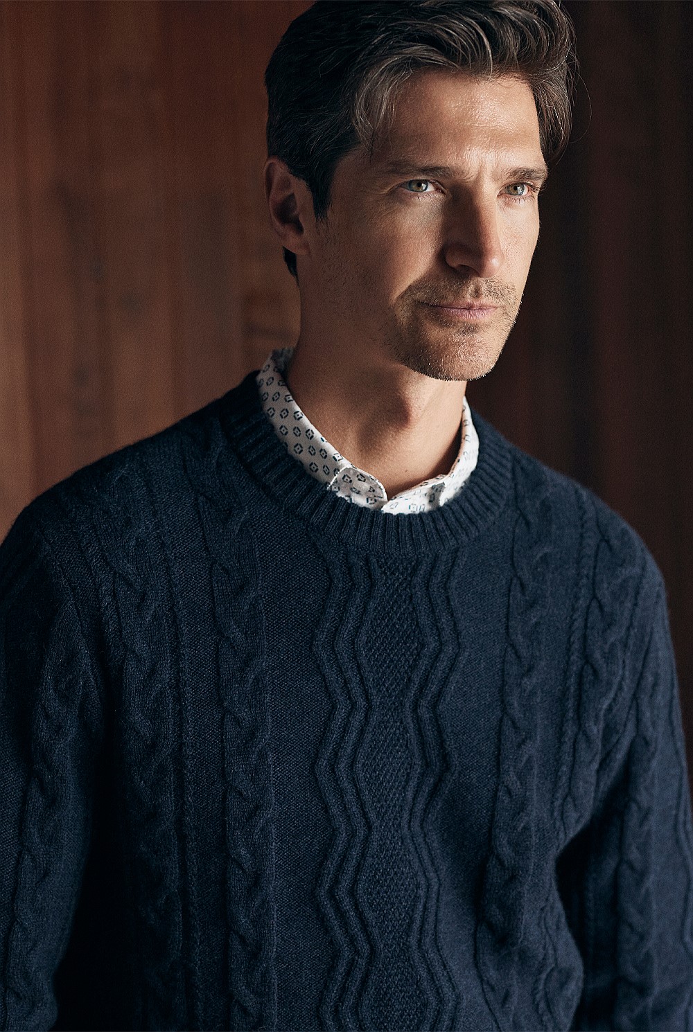 White Regular Fit Square Geometric Print Shirt - MEN Shirts | Trenery