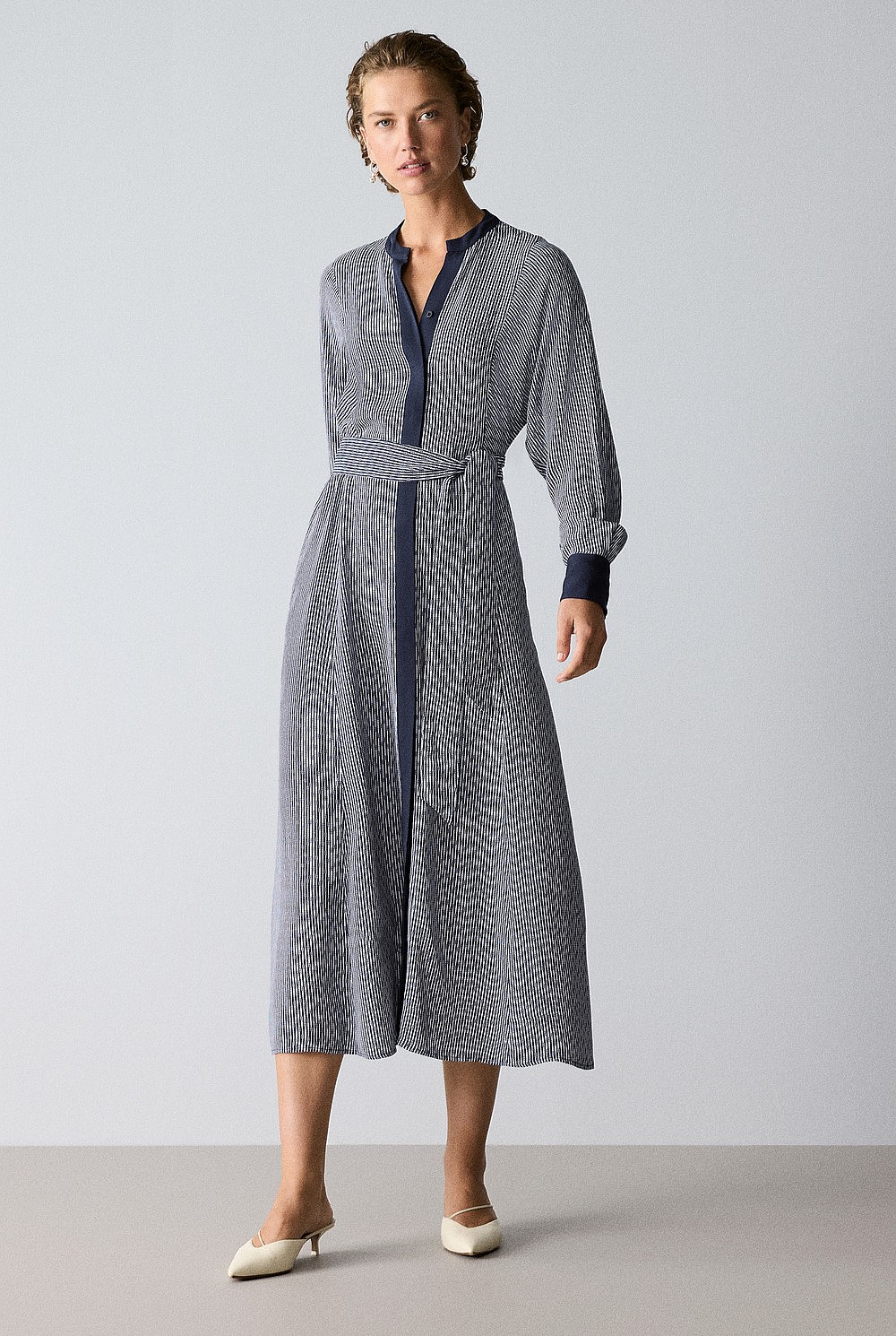 Night Sky Geo Chain Dolman Sleeve Shirt Dress - WOMEN Dresses | Trenery