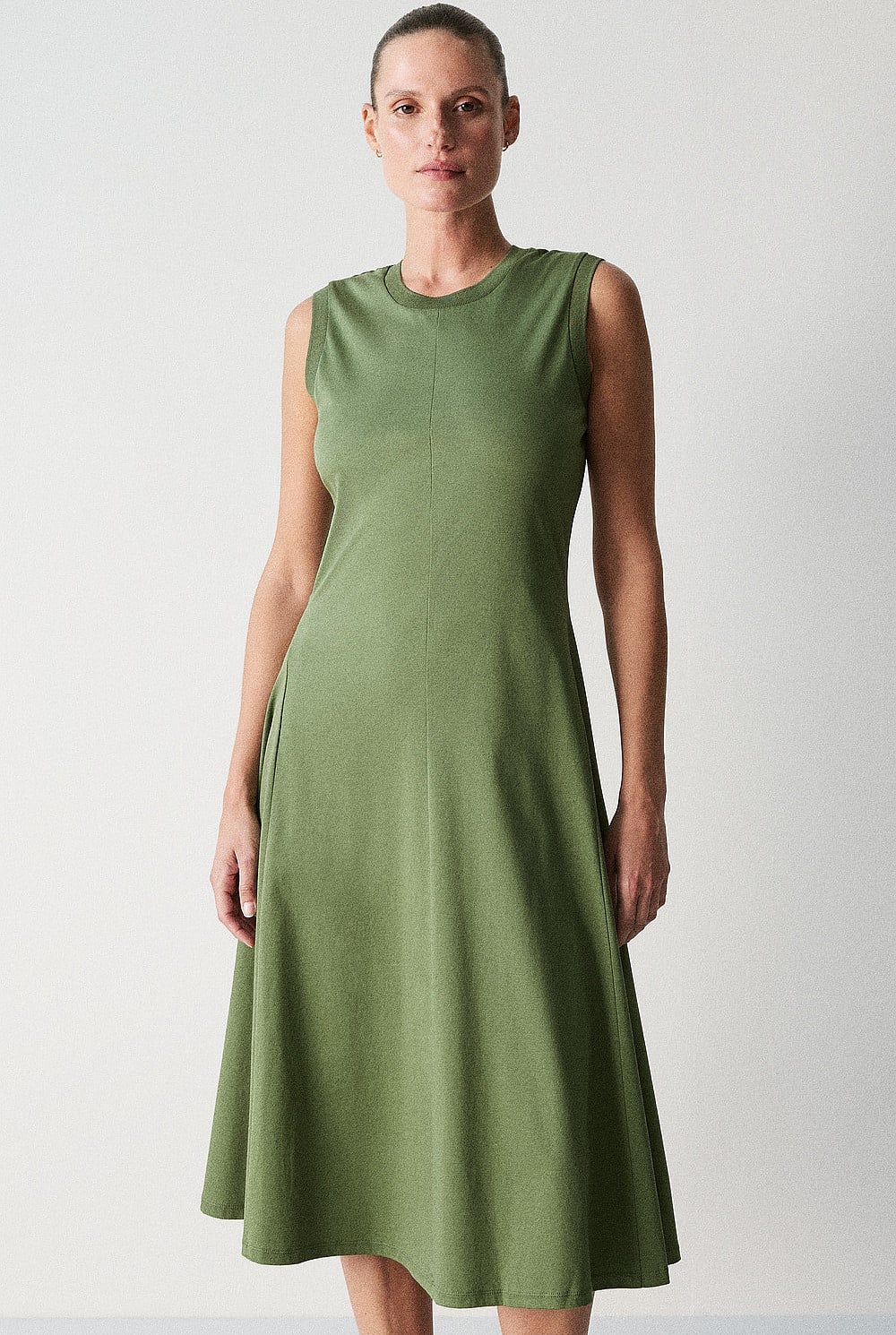 Ivy Cotton Interlock Tank Dress - WOMEN Dresses | Trenery